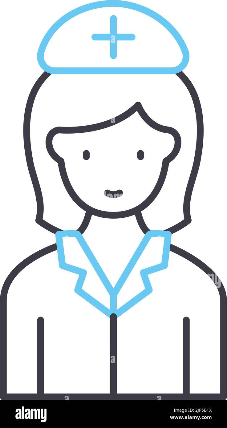 doctor line icon, outline symbol, vector illustration, concept sign ...