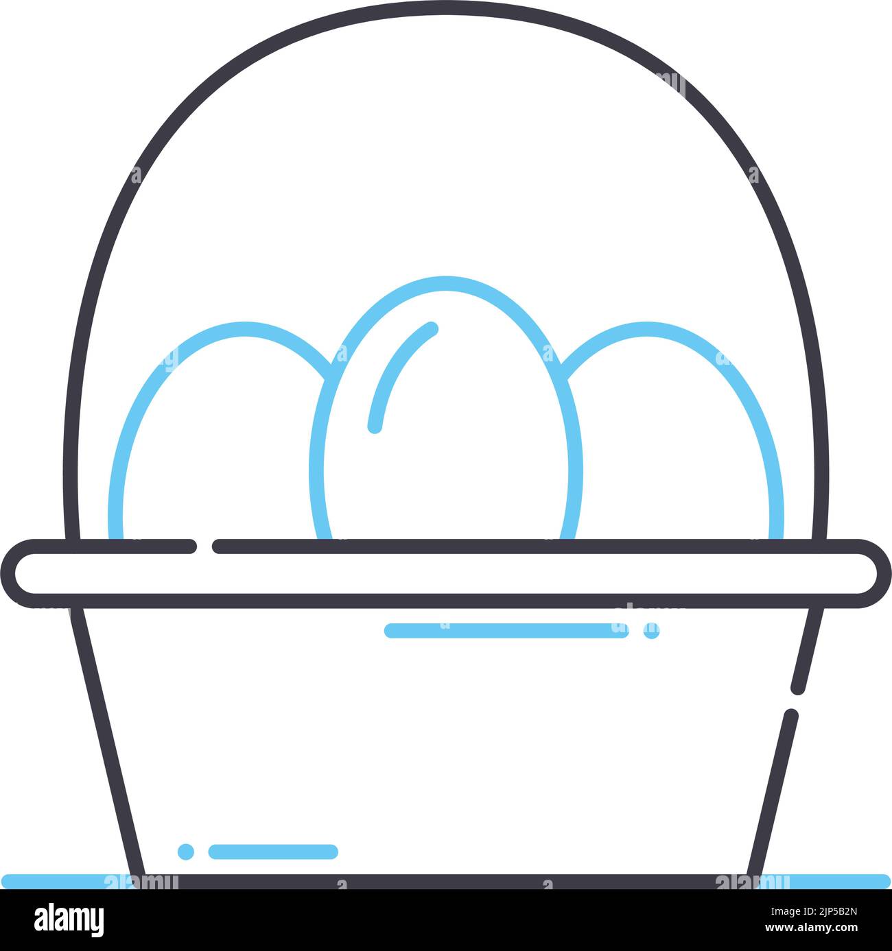 egg line icon, outline symbol, vector illustration, concept sign Stock ...