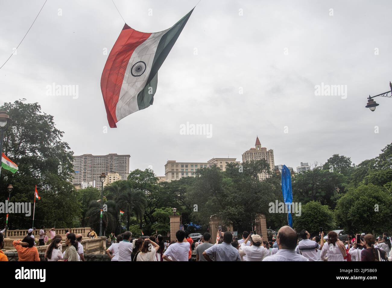 Mumbai, India. 16th Aug, 2022. MUMBAI, INDIA - AUGUST 15: 75ft x 50ft ...
