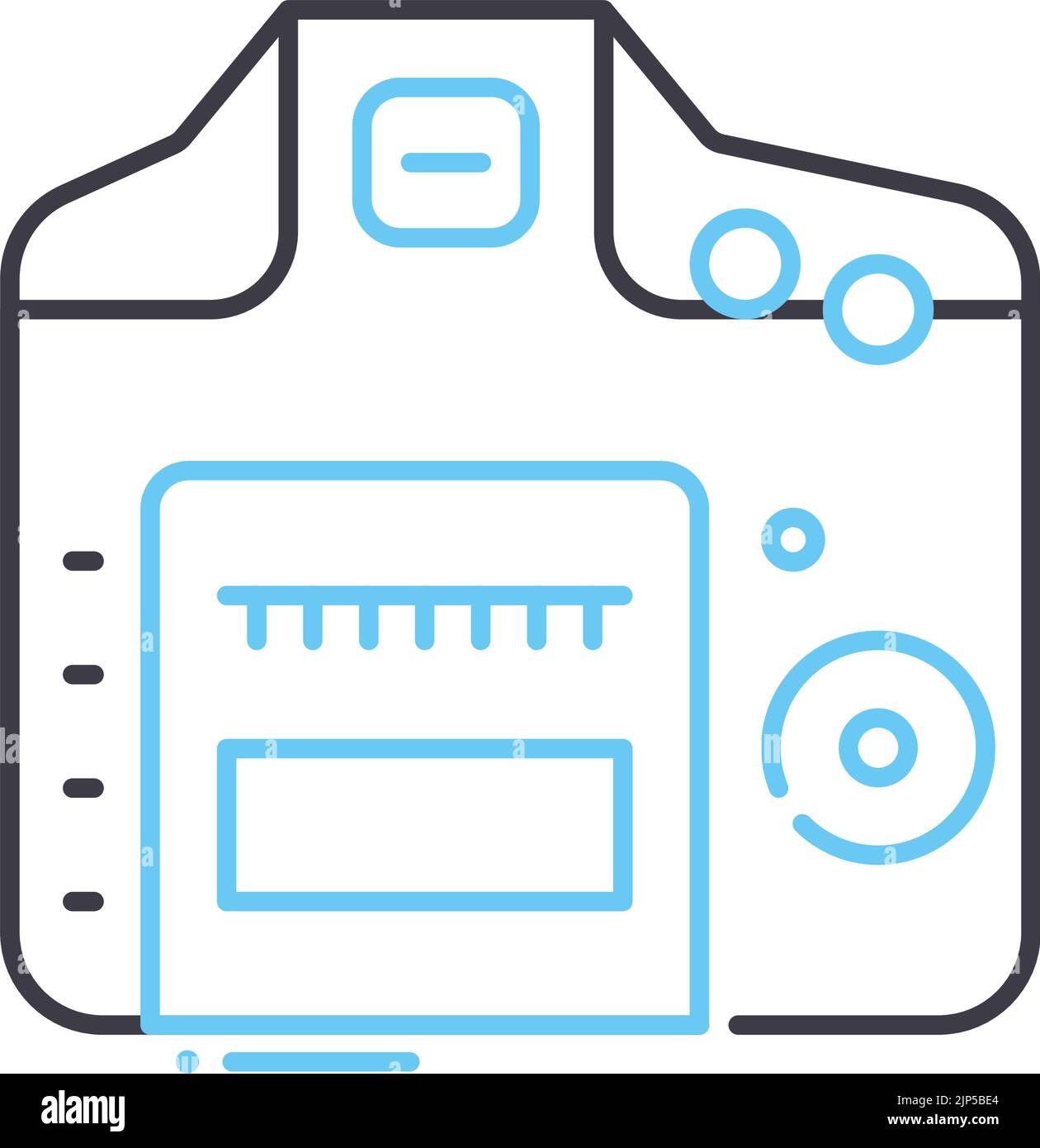 camera back view line icon, outline symbol, vector illustration ...