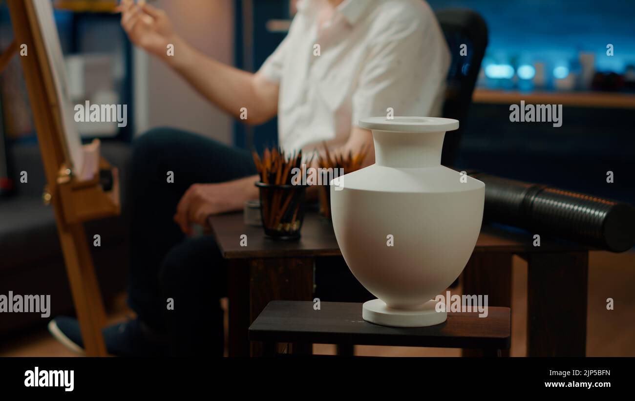 Authentic vase design used as inspiration to draw professional sketch ...