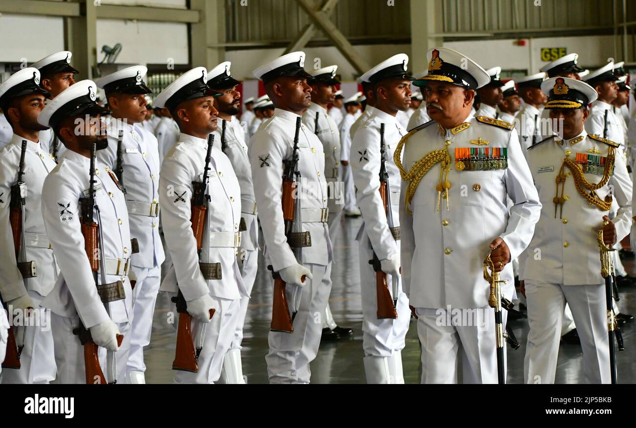 MUMBAI, INDIA – AUGUST 15: Indian Navy personnel during the 75th ...