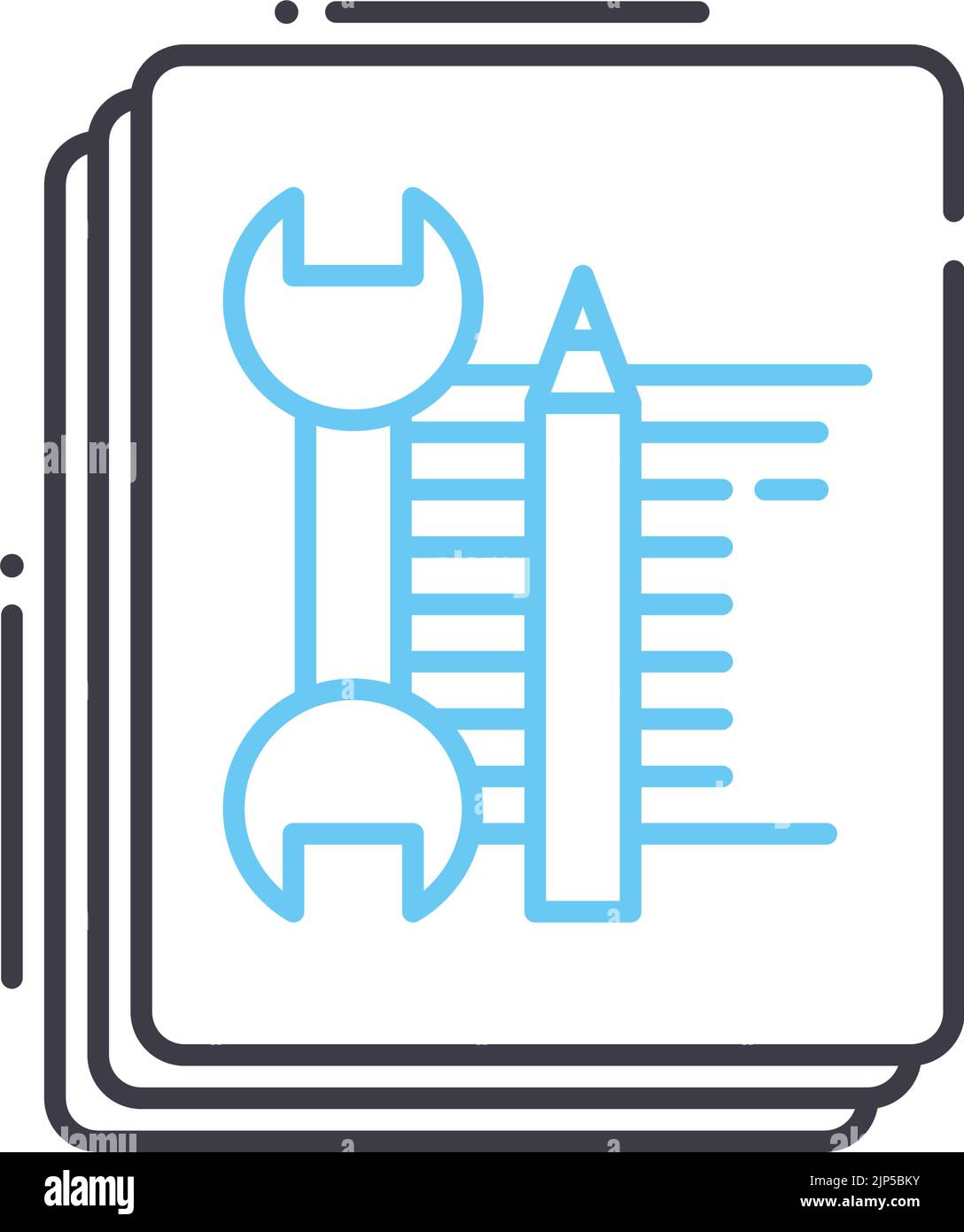 editing line icon, outline symbol, vector illustration, concept sign ...