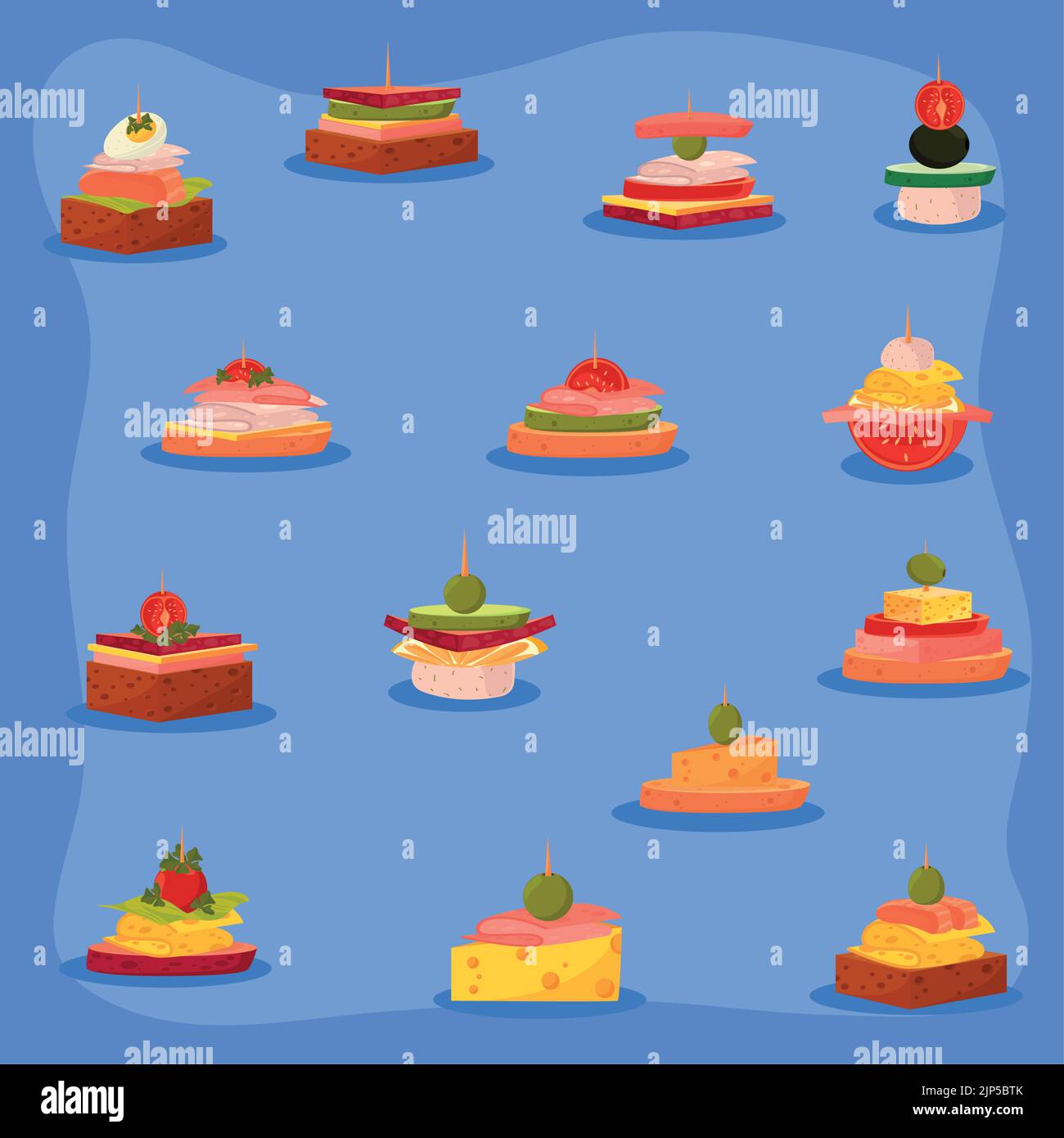 set of appetizers icon Stock Vector Image & Art - Alamy