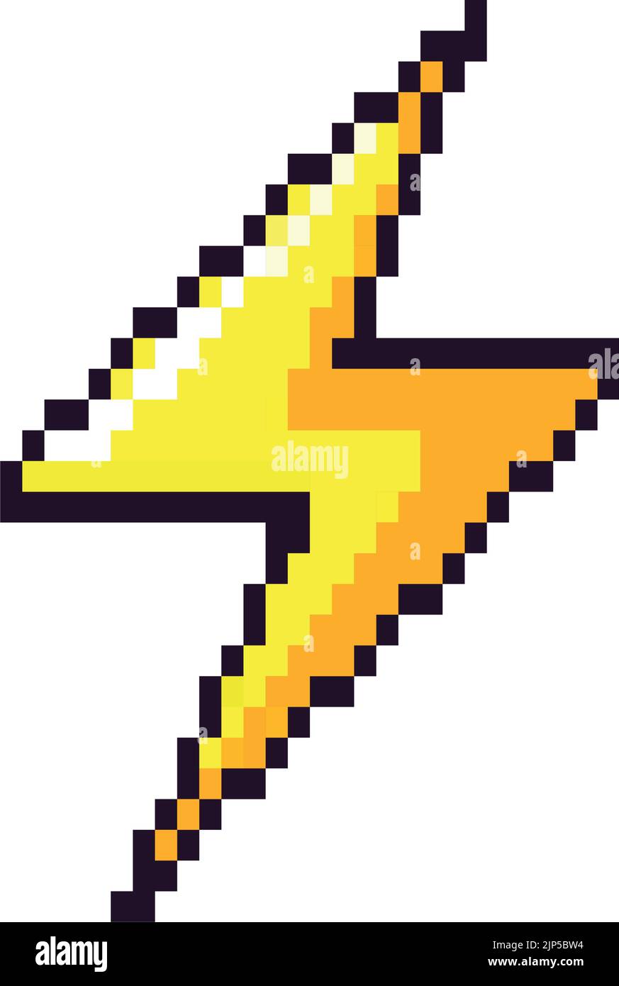 lightning pixel art Stock Vector Image & Art - Alamy