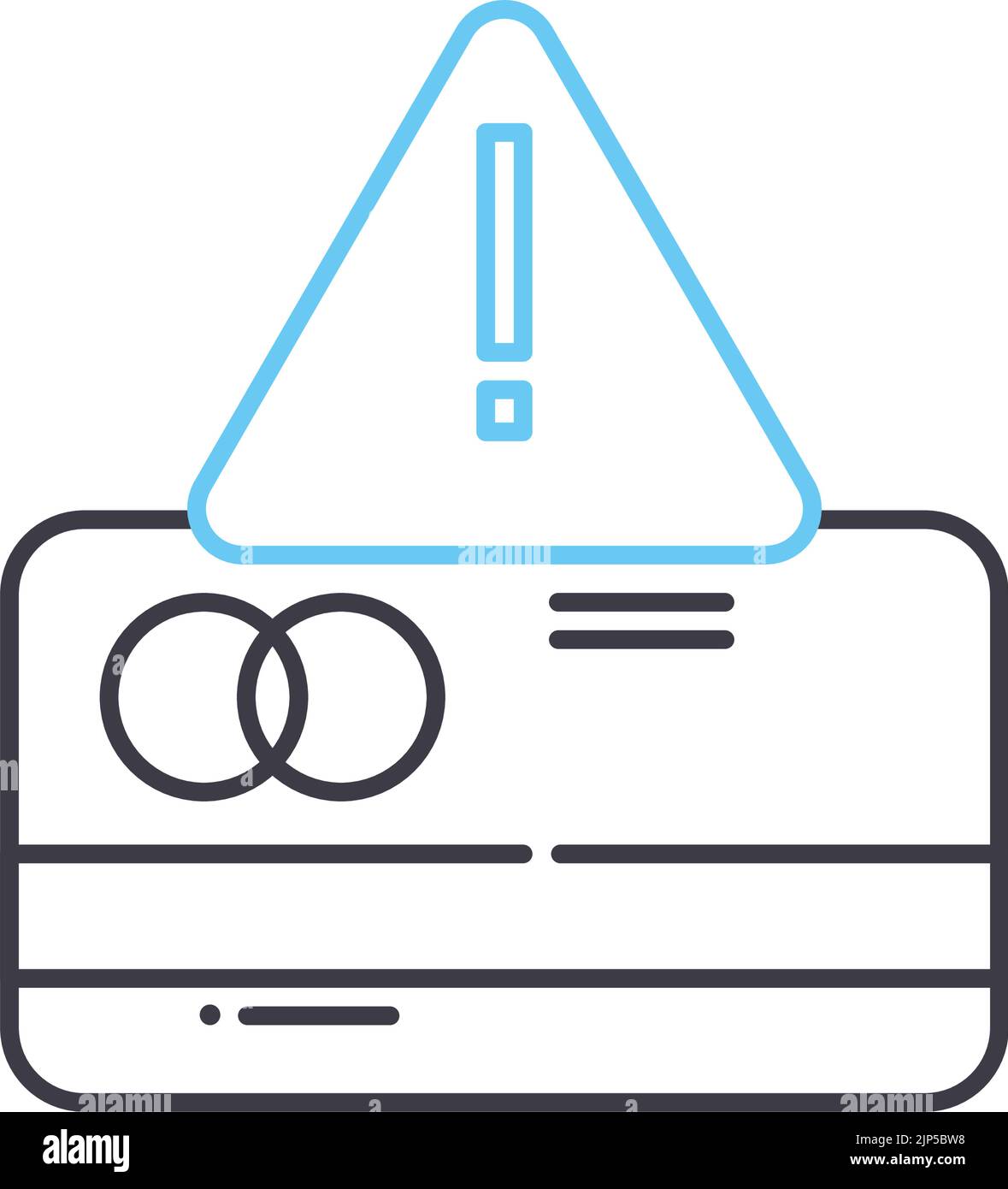 credit risk line icon, outline symbol, vector illustration, concept ...