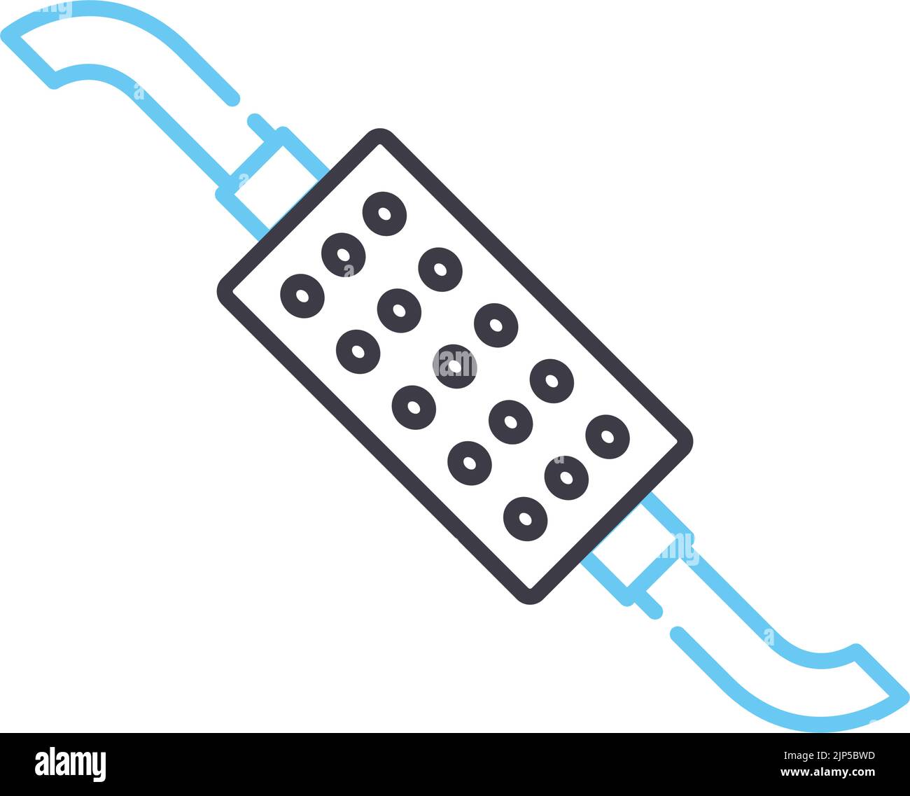 exhaust line icon, outline symbol, vector illustration, concept sign ...