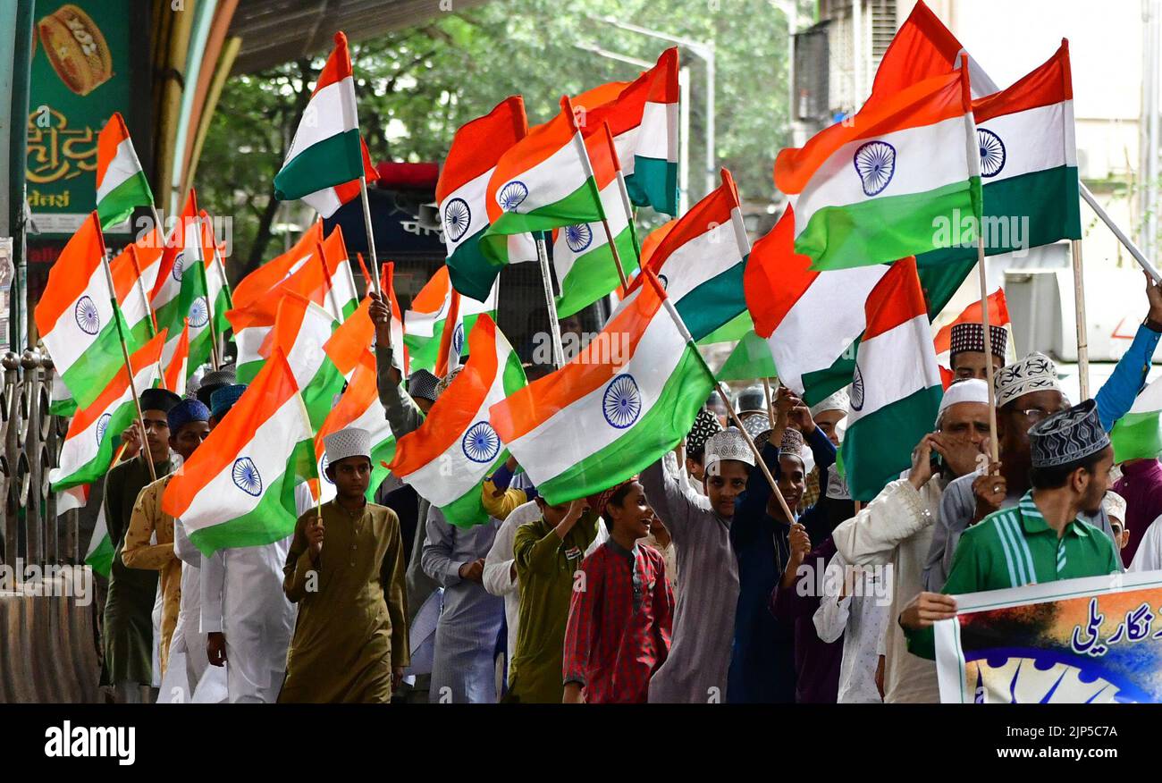 Mumbai, India. 16th Aug, 2022. MUMBAI, INDIA - AUGUST 15: Members of ...