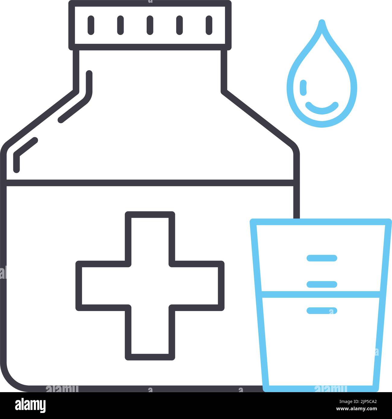 dose line icon, outline symbol, vector illustration, concept sign Stock ...