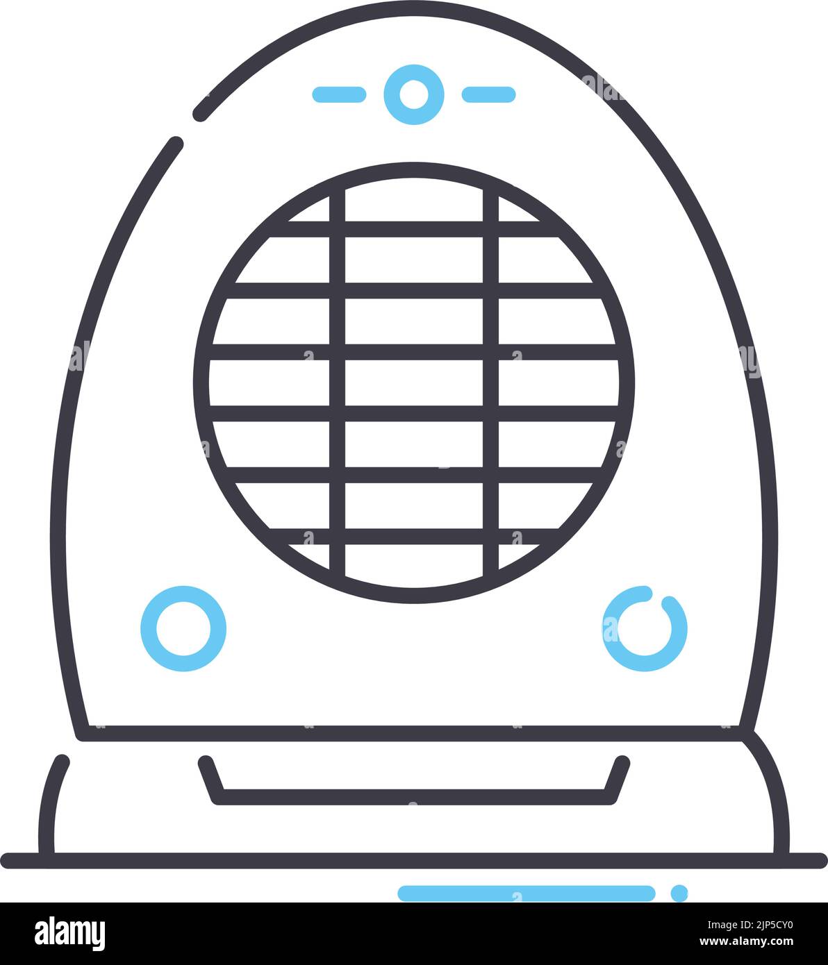 electric heater line icon, outline symbol, vector illustration, concept ...