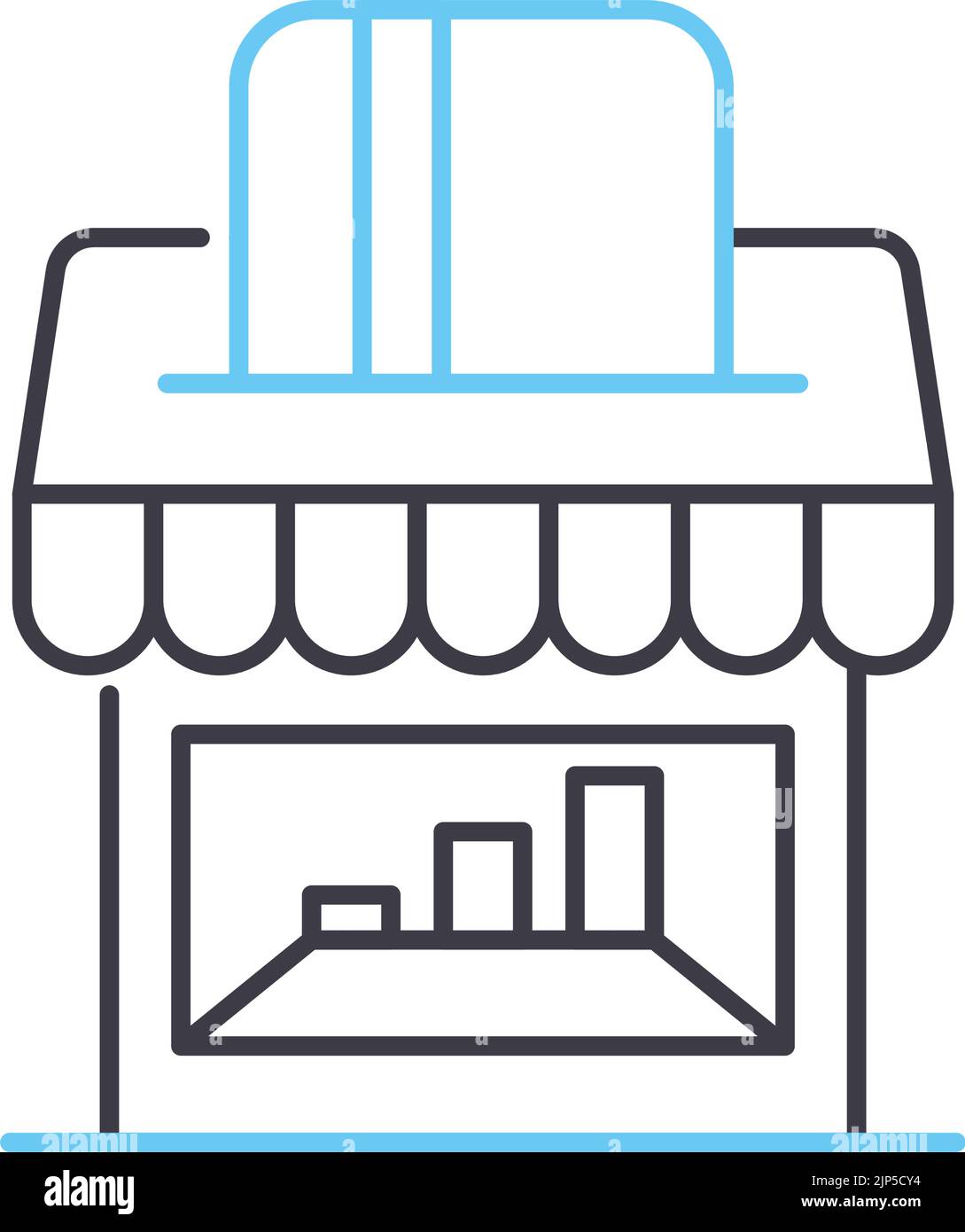 e-commerce line icon, outline symbol, vector illustration, concept sign ...