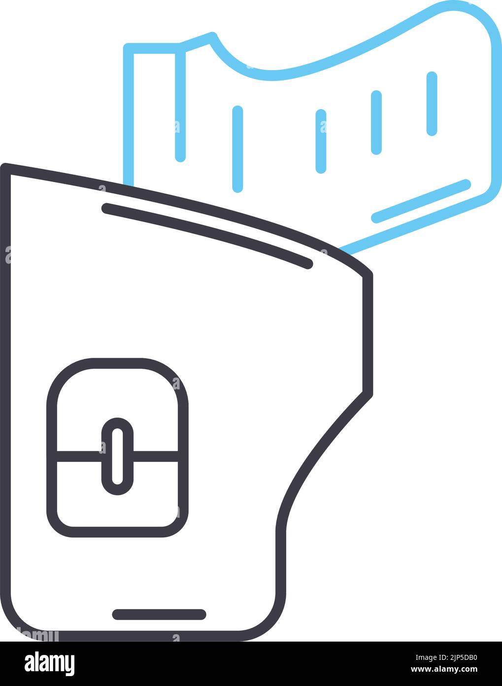 casing line icon, outline symbol, vector illustration, concept sign ...