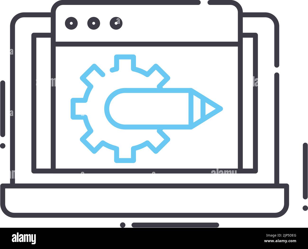 developing solutions line icon, outline symbol, vector illustration ...