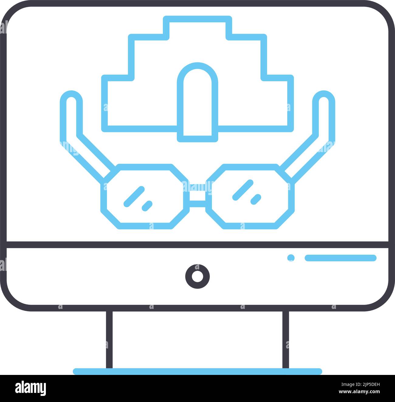 D Game Line Icon Outline Symbol Vector Illustration Concept Sign Stock Vector Image And Art Alamy