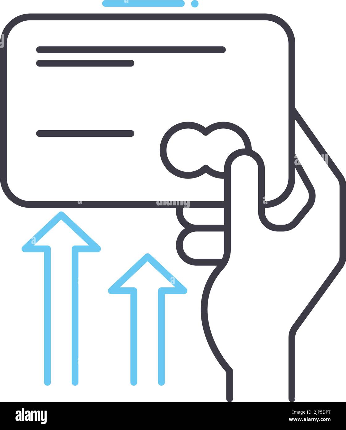 credit card line icon, outline symbol, vector illustration, concept ...