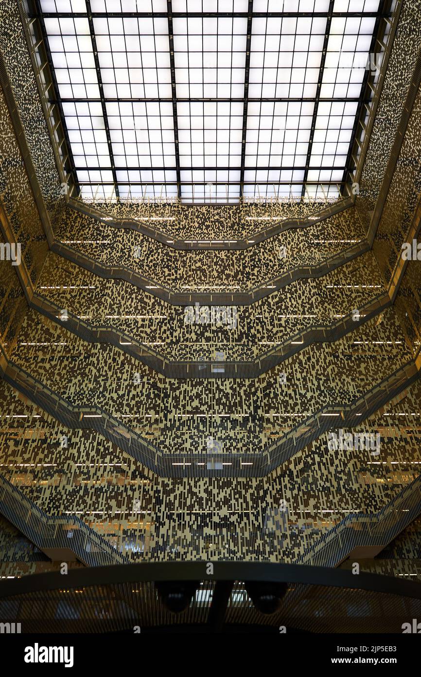 Graphic lines in the interior of the architecture hi-res stock ...