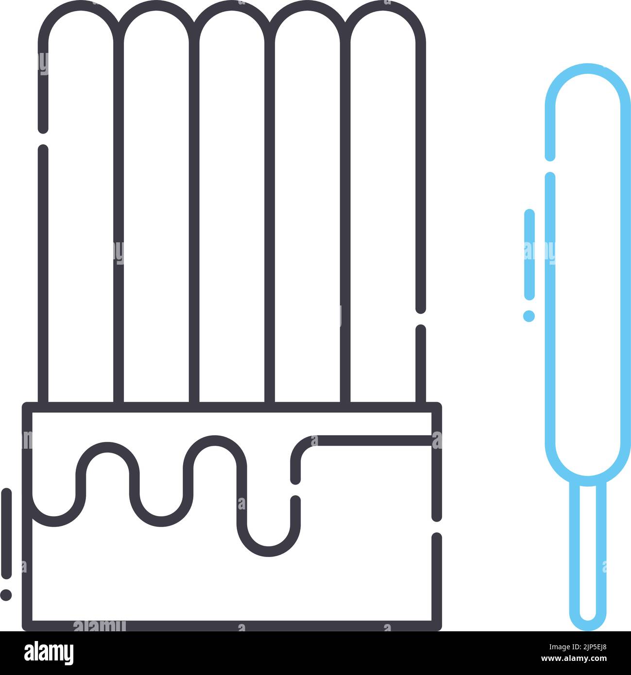 chocolate stick line icon, outline symbol, vector illustration, concept ...