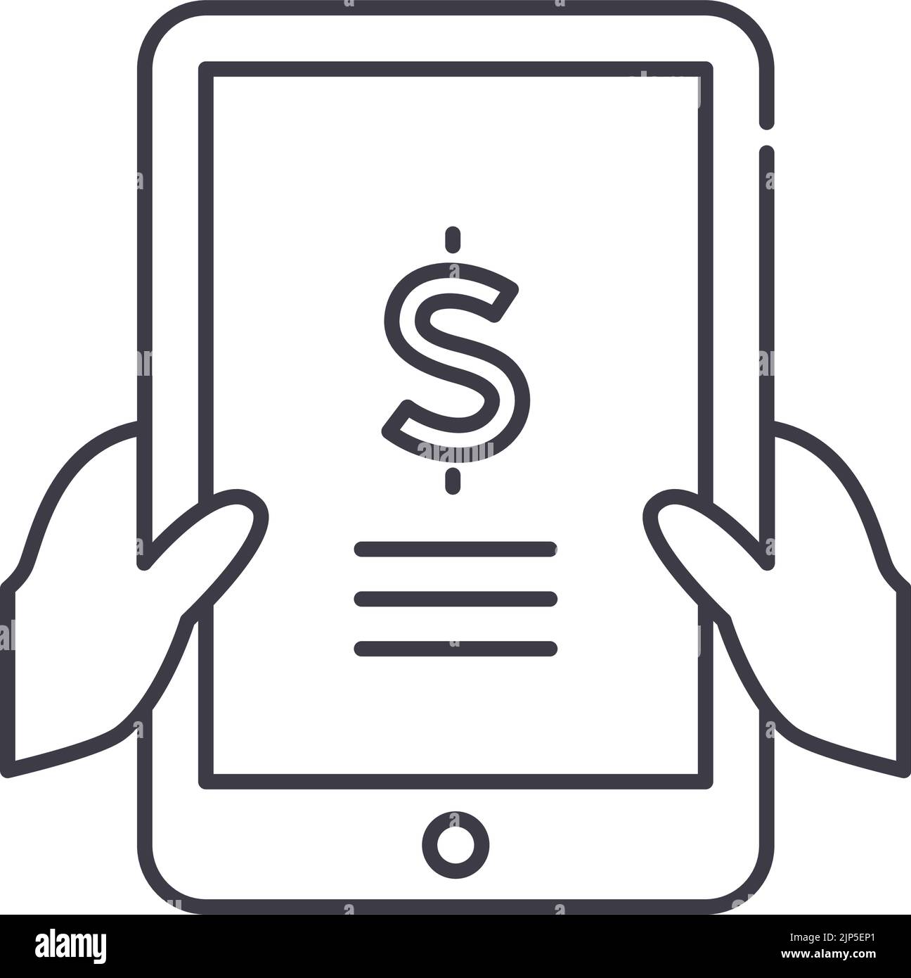 commerce line icon, outline symbol, vector illustration, concept sign ...