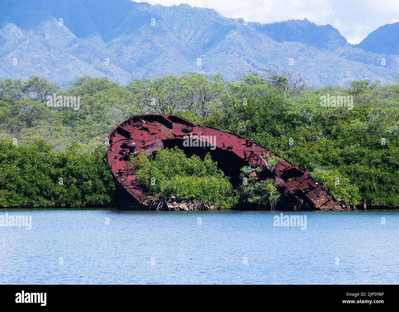 The hull of LST-480 at West Loch in Pearl Harbor, 21 May 2019 (190521 ...