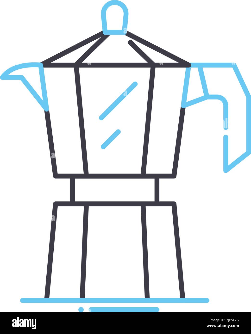 coffee blender line icon, outline symbol, vector illustration, concept ...