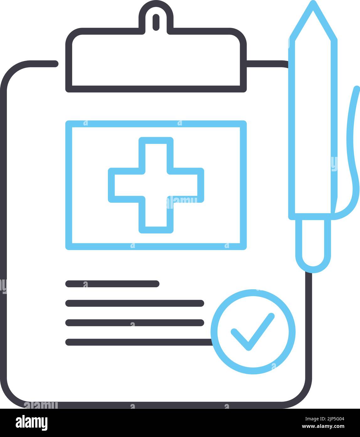 diagnosis line icon, outline symbol, vector illustration, concept sign ...