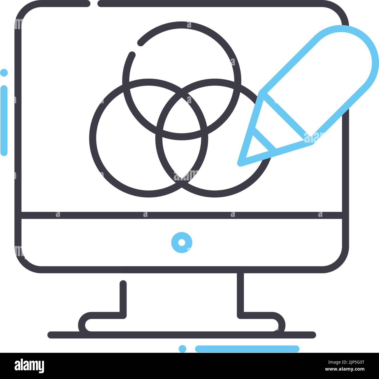 digital graphics line icon, outline symbol, vector illustration ...