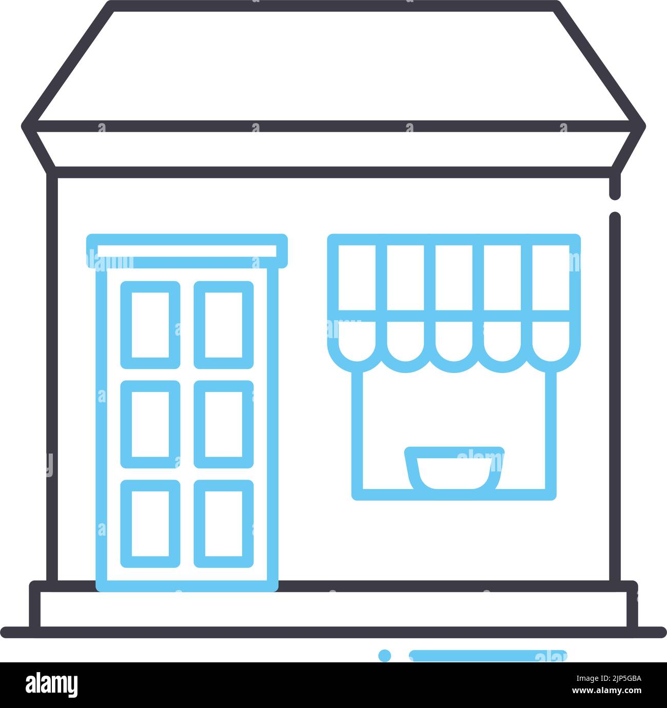 cafe line icon, outline symbol, vector illustration, concept sign Stock ...