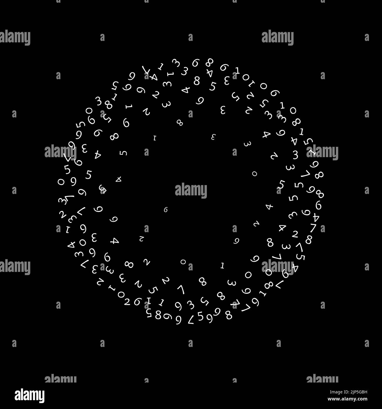 Falling numbers, big data concept. Binary white random flying digits. Good-looking futuristic ...