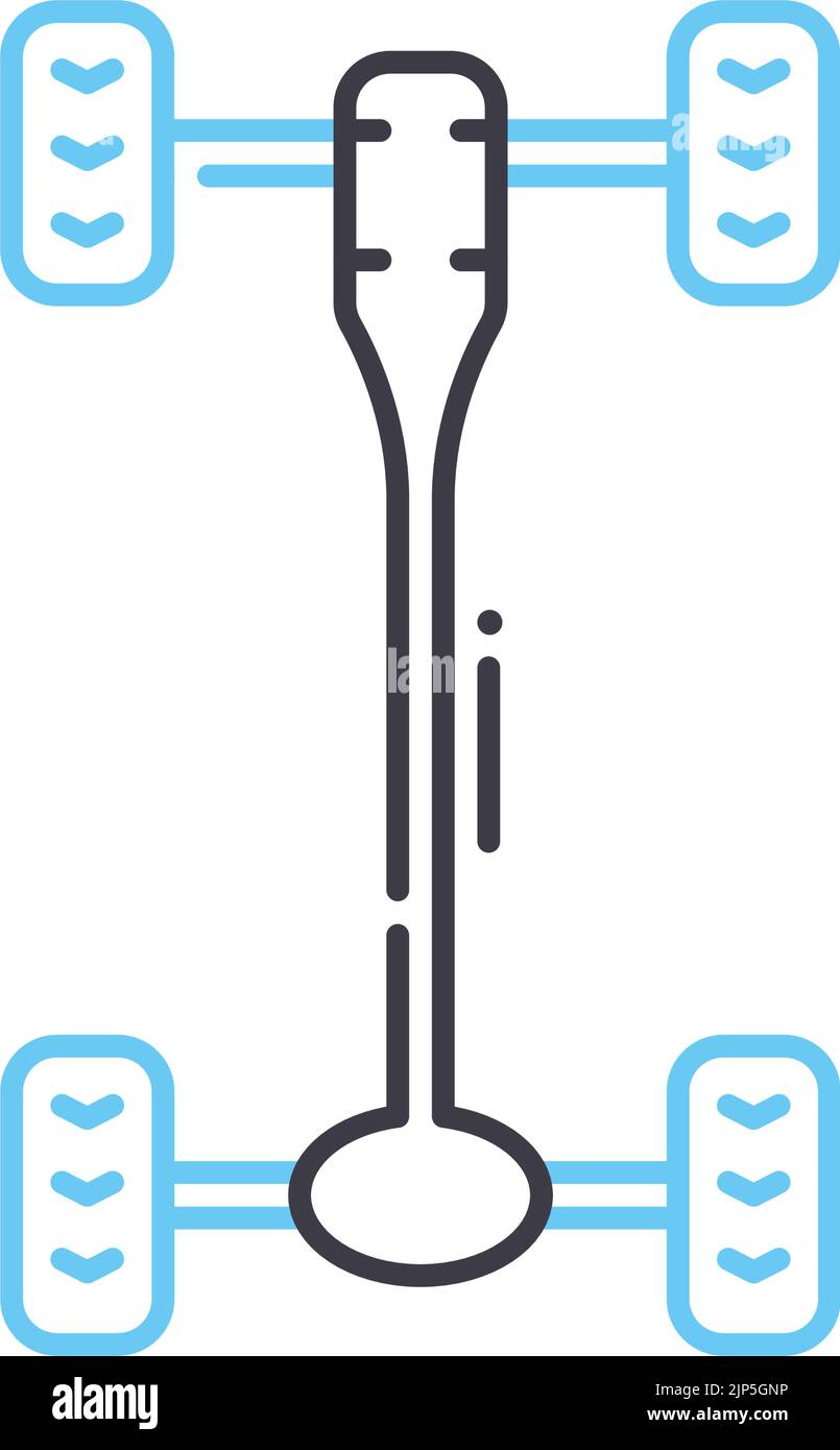chassis line icon, outline symbol, vector illustration, concept sign ...