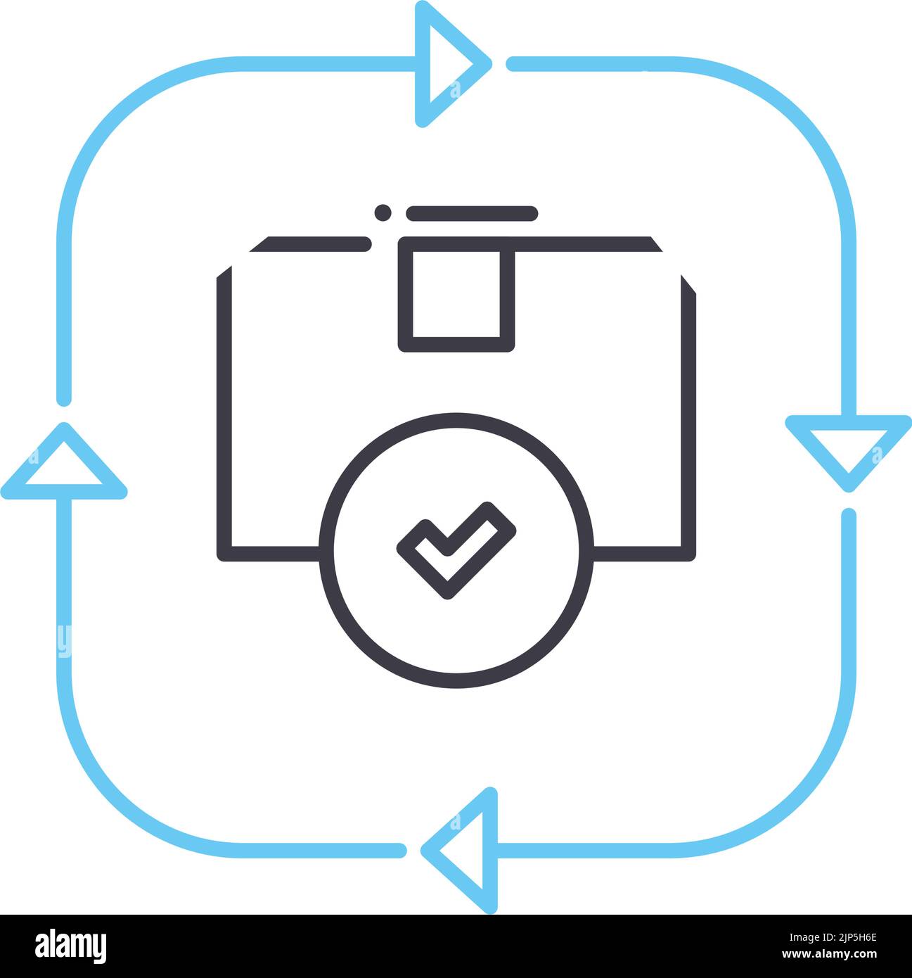 continuous delivery line icon, outline symbol, vector illustration ...