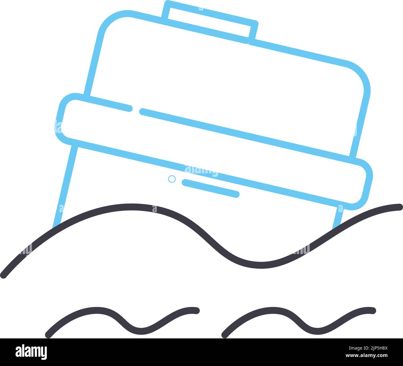 Water pollution line icon Cut Out Stock Images & Pictures - Alamy