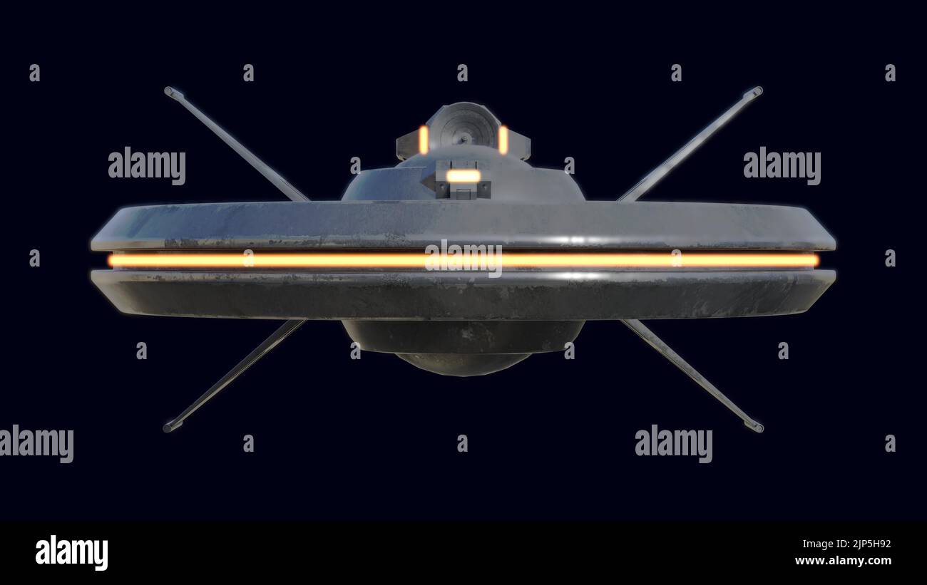 3D-illustration of an alien science fiction starship Stock Photo - Alamy