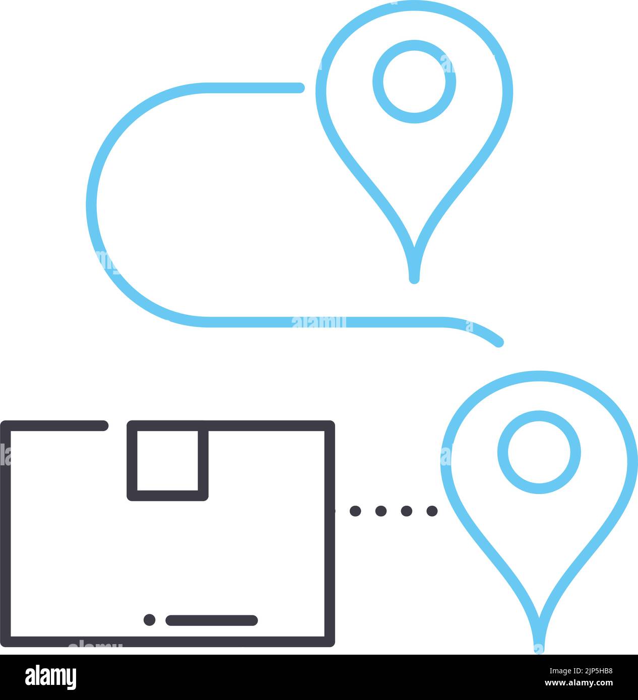 destination line icon, outline symbol, vector illustration, concept sign Stock Vector Image ...