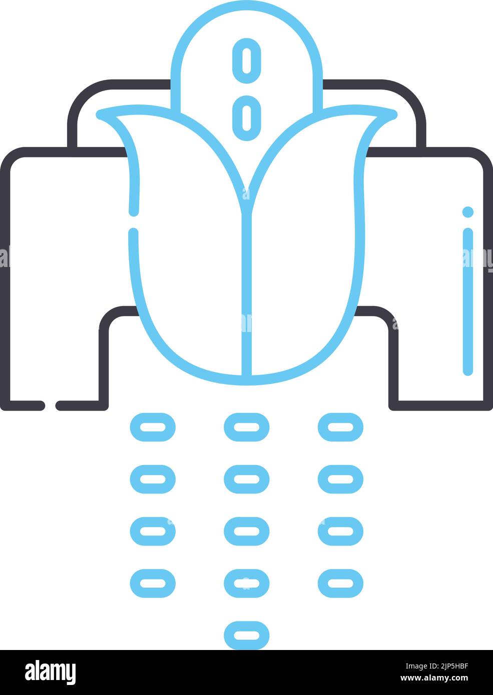 corn kerneler line icon, outline symbol, vector illustration, concept ...