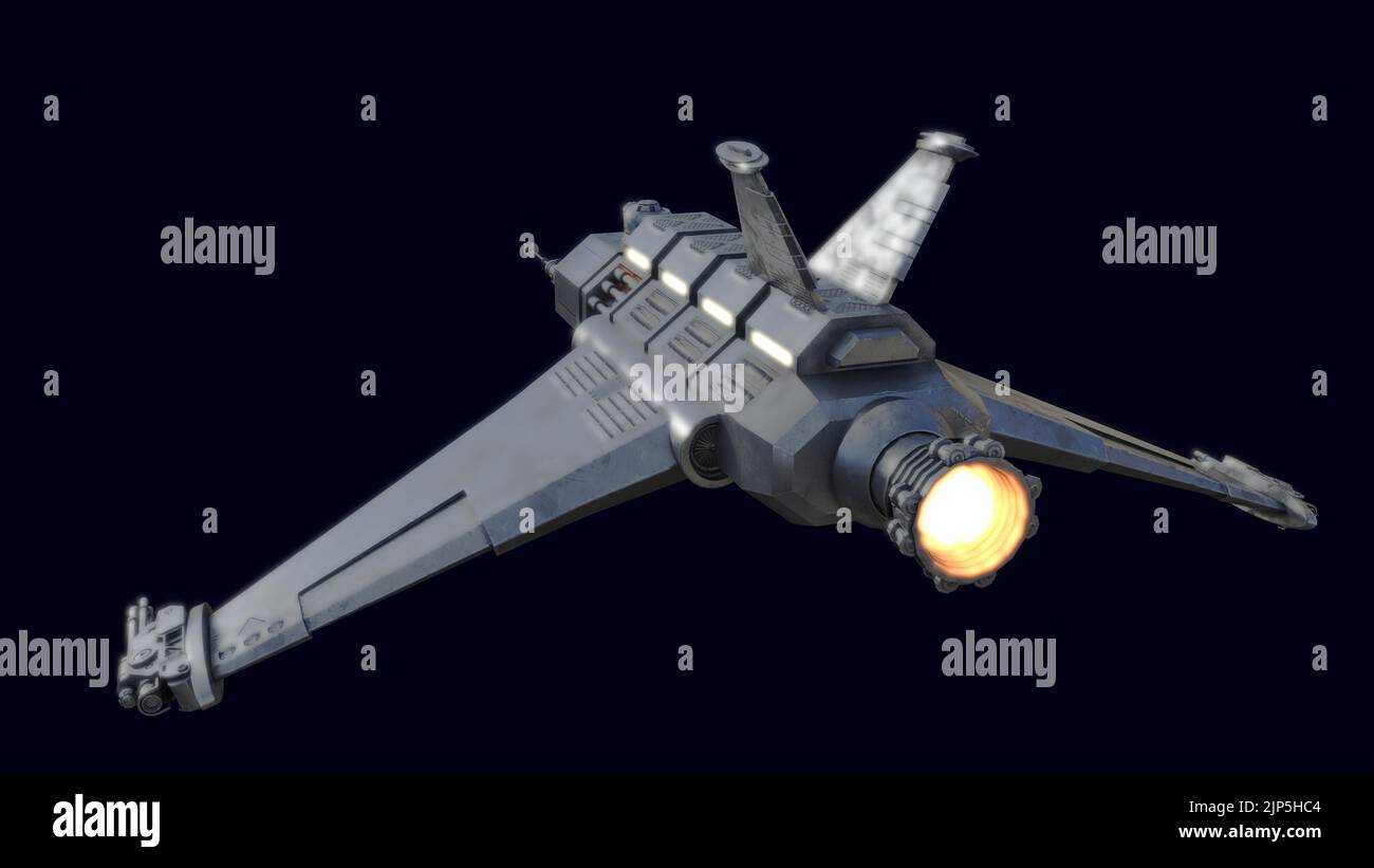 3D-illustration of an alien science fiction starship Stock Photo - Alamy