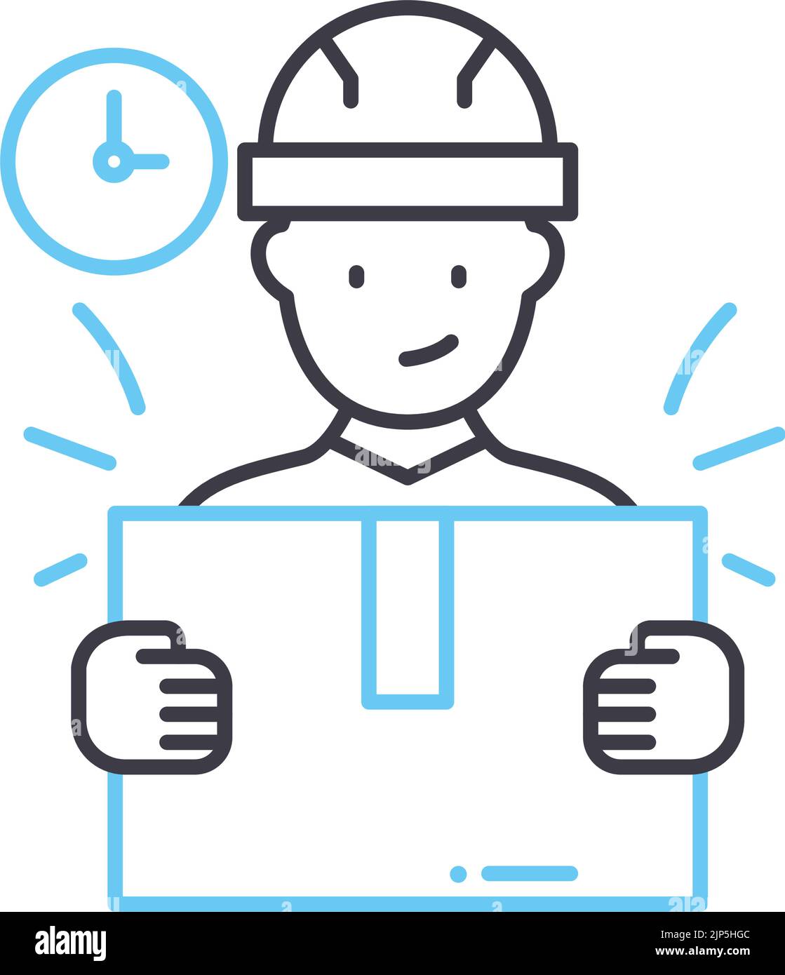 express shipping line icon, outline symbol, vector illustration ...