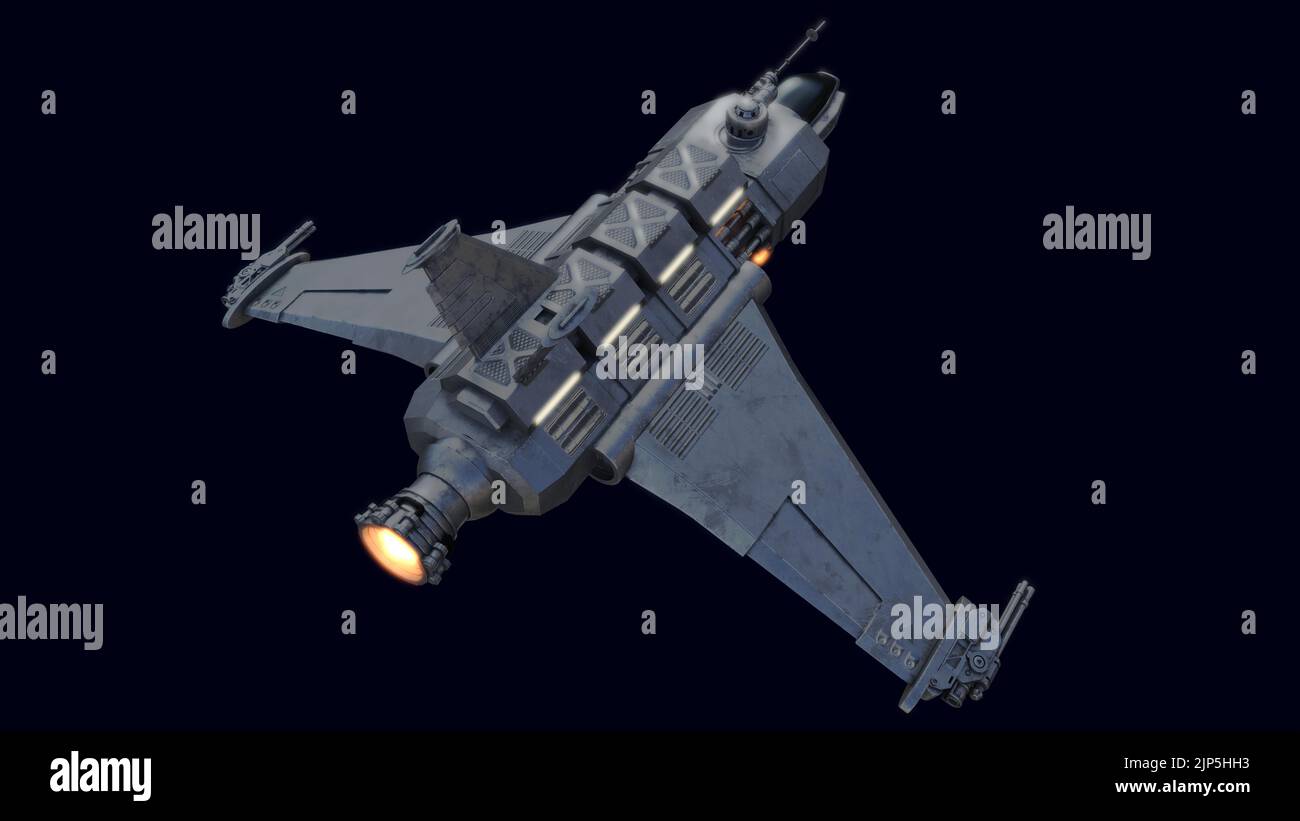 3D-illustration of an alien science fiction starship Stock Photo - Alamy