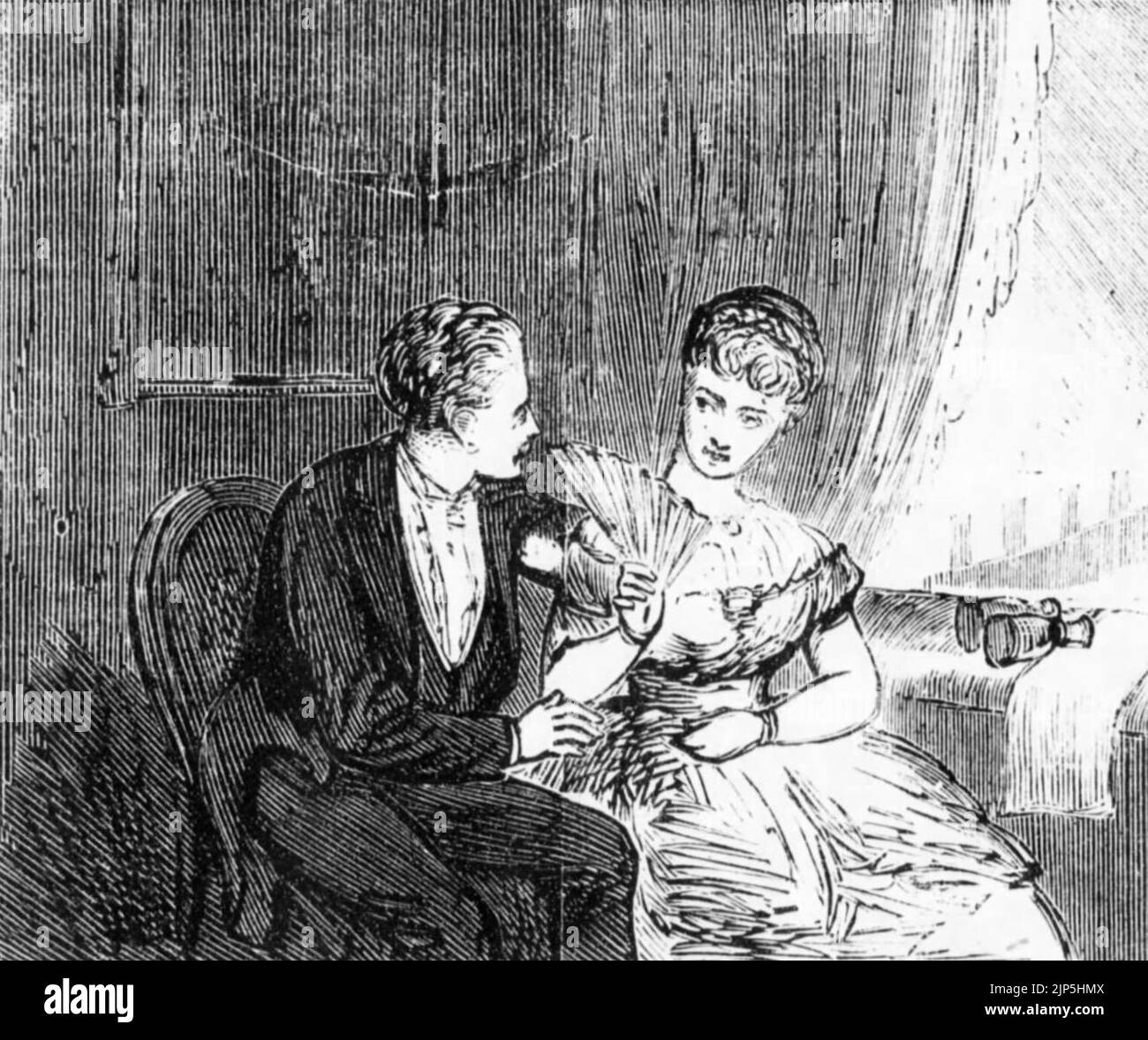 The Illustrated Police News - Scene in the Private Box Stock Photo - Alamy