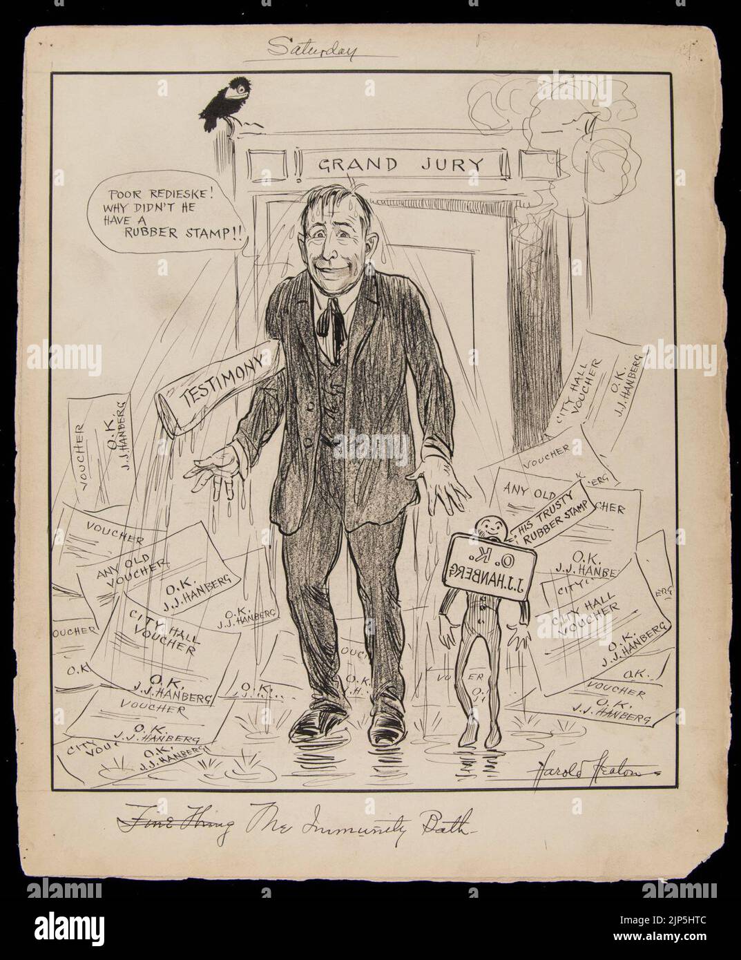 The Immunity Bath (J.J. Hanberg leaving the Grand Jury Room, surrounded ...