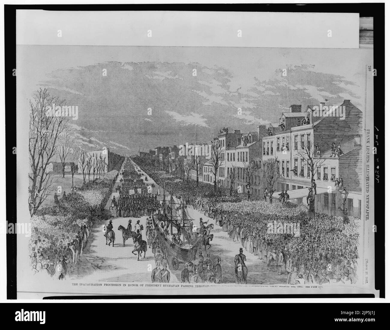The inauguration procession in honor of President Buchanan passing ...