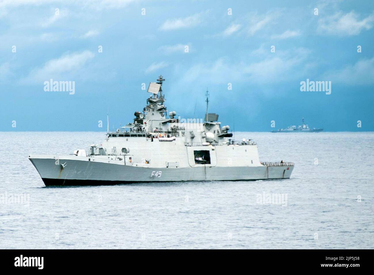 The Indian Navy Shivalik-class stealth multi-role frigate INS Sahyadri ...