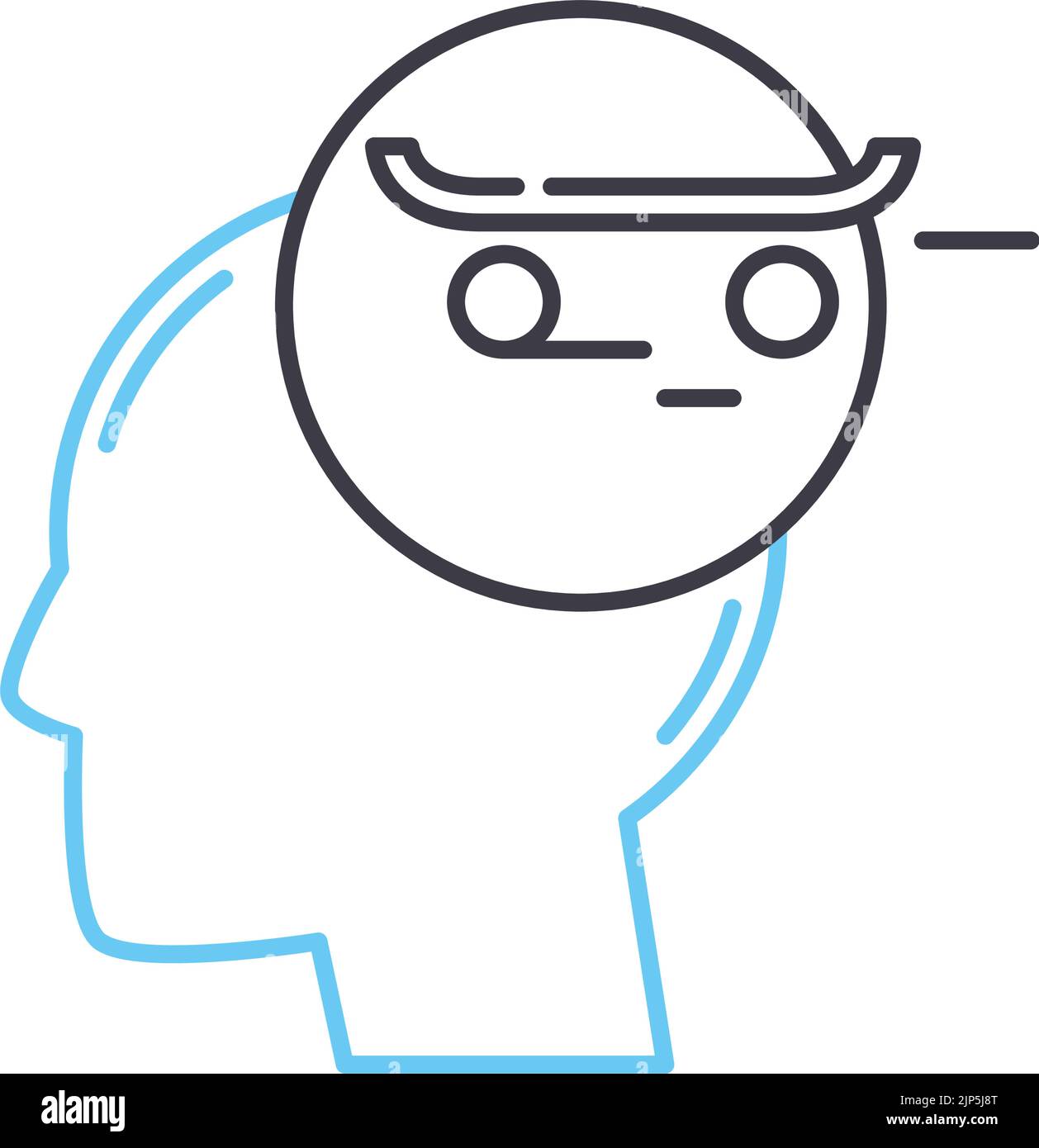 faster thinking line icon, outline symbol, vector illustration, concept ...