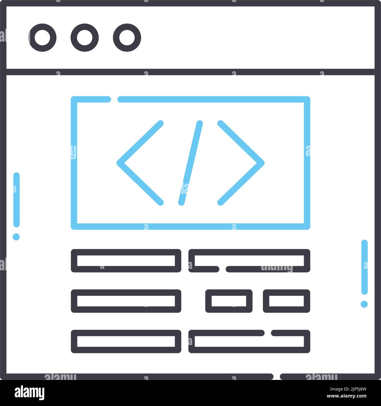 code line icon, outline symbol, vector illustration, concept sign Stock Vector Image & Art - Alamy