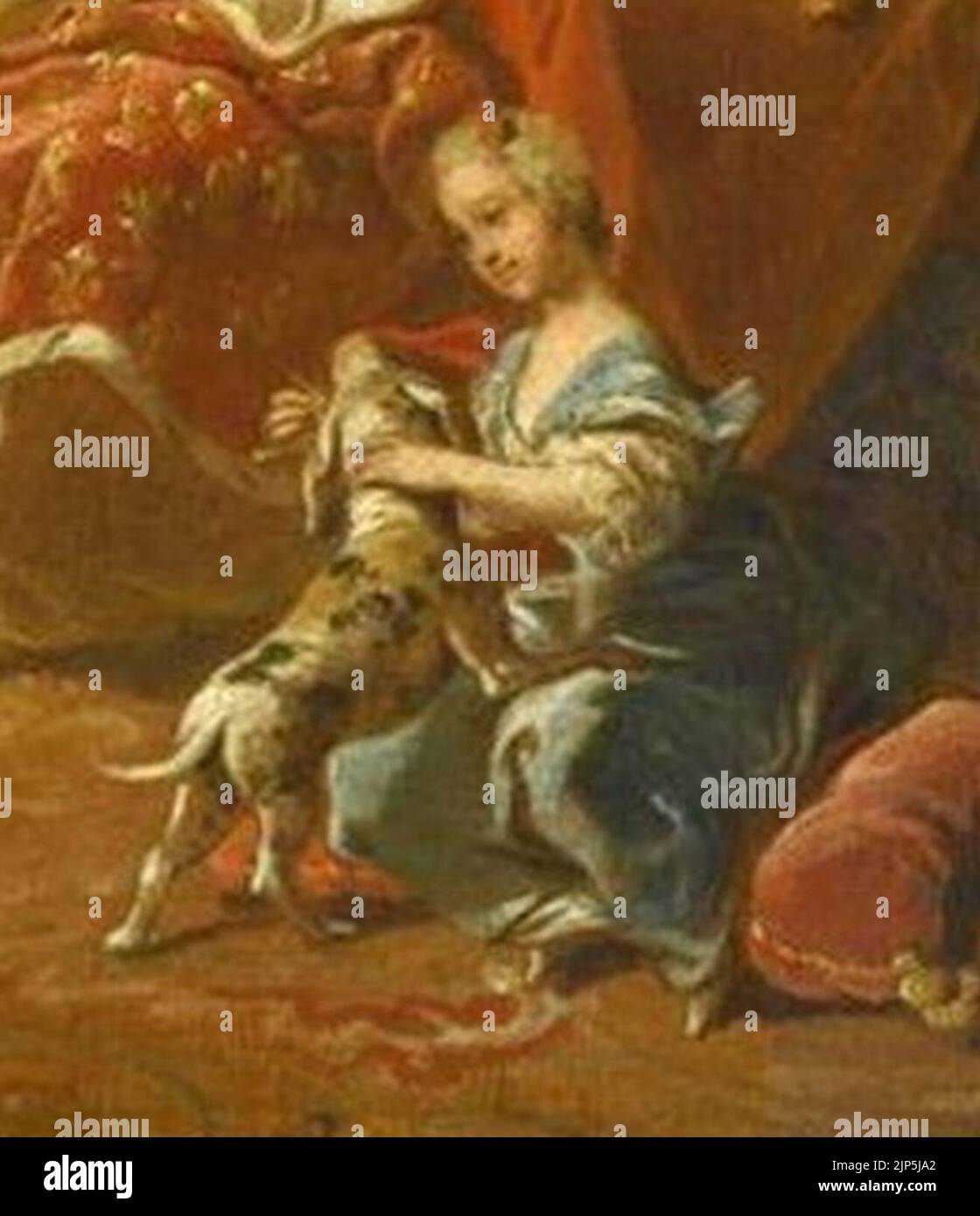 The Infanta Maria Antonia of Spain by Van Loo, 1738 (cropped Stock ...