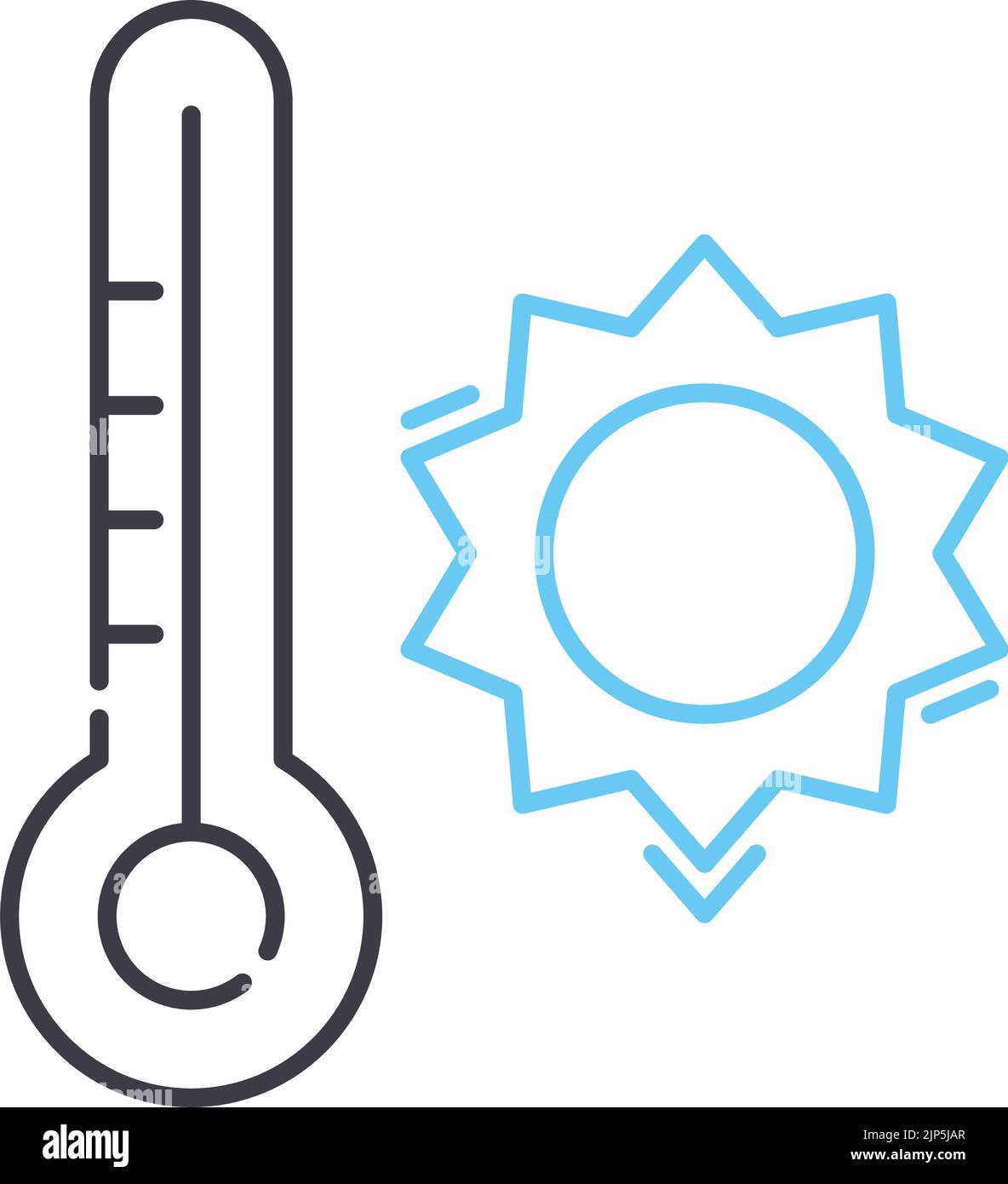 climate line icon, outline symbol, vector illustration, concept sign ...