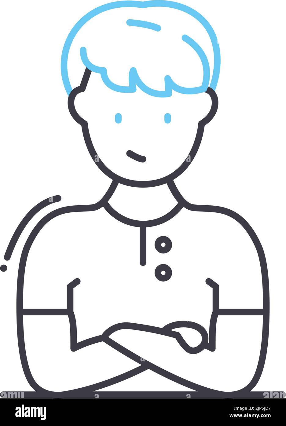 father line icon, outline symbol, vector illustration, concept sign ...