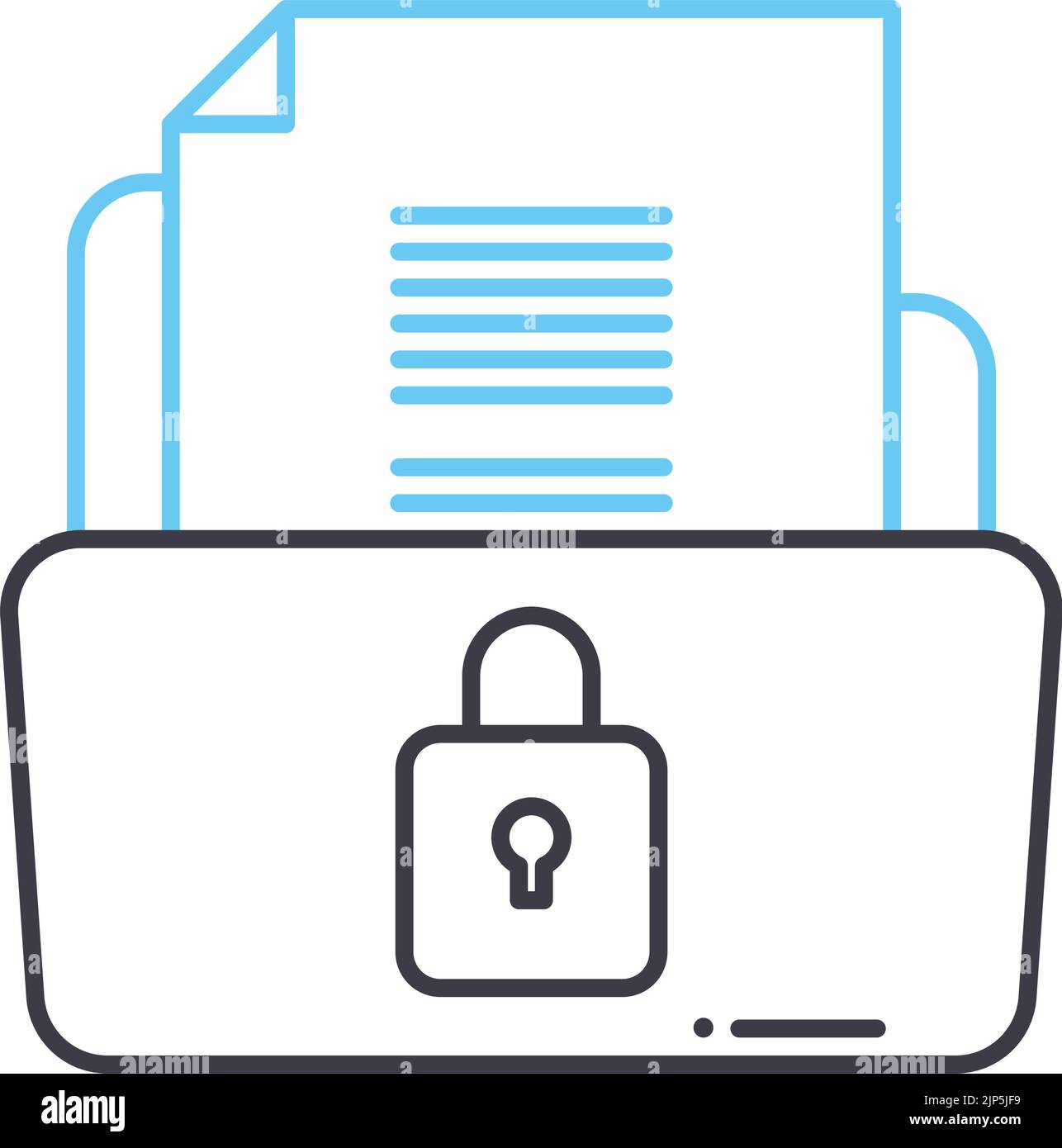 confidential line icon, outline symbol, vector illustration, concept ...