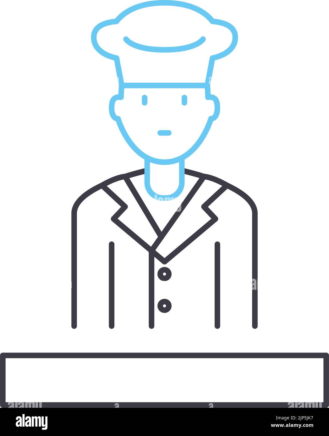 chef cook avatar line icon, outline symbol, vector illustration ...