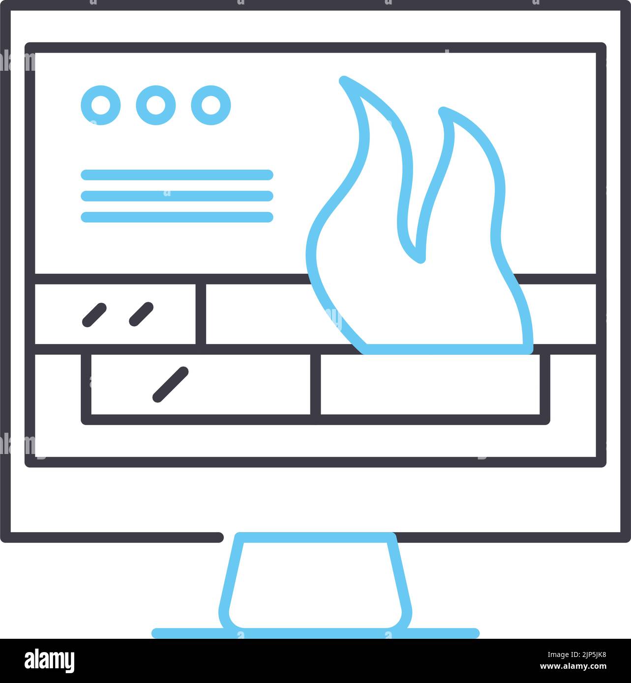 Security firewall icon flat hi-res stock photography and images - Alamy