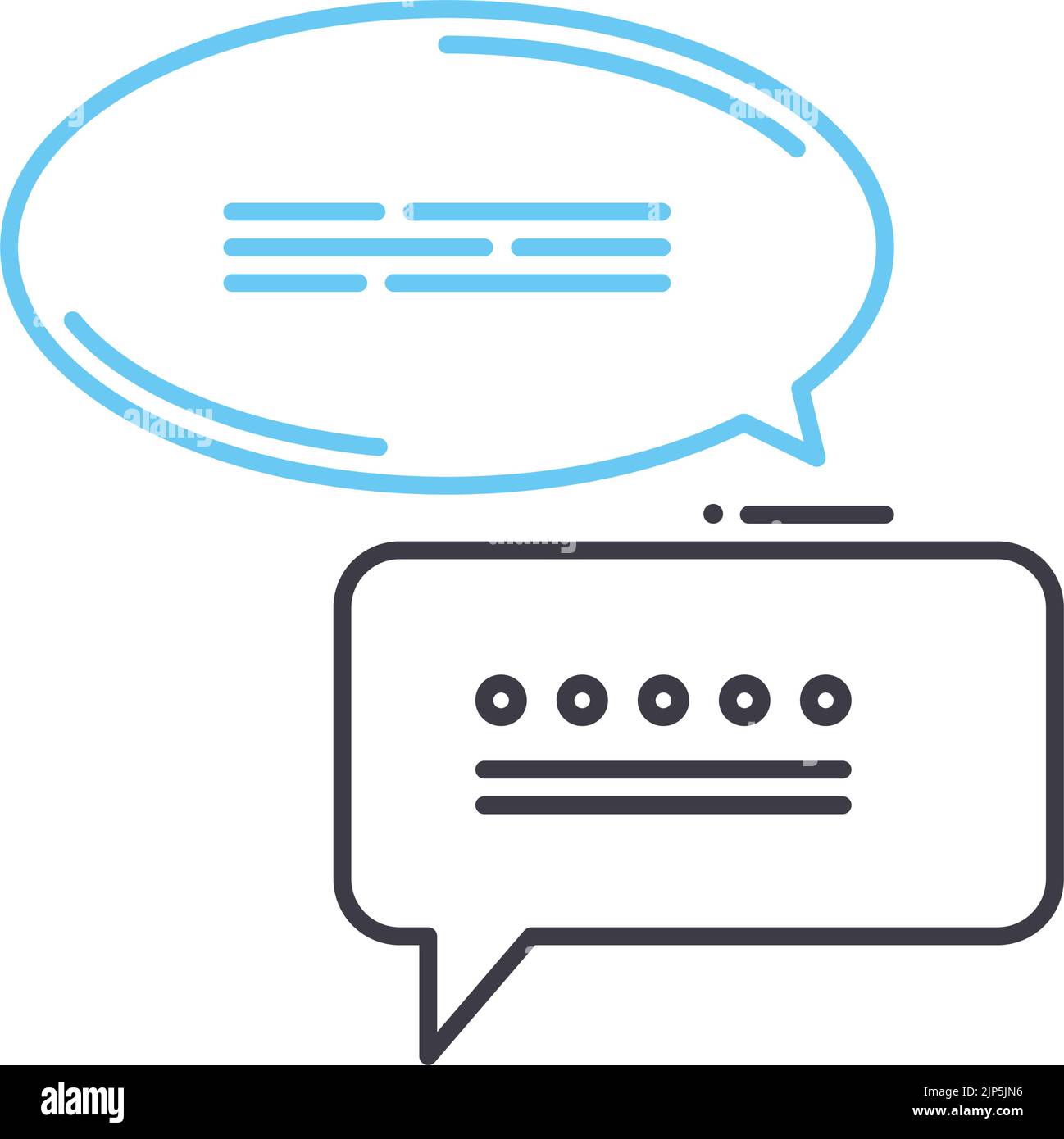 communication line icon, outline symbol, vector illustration, concept ...